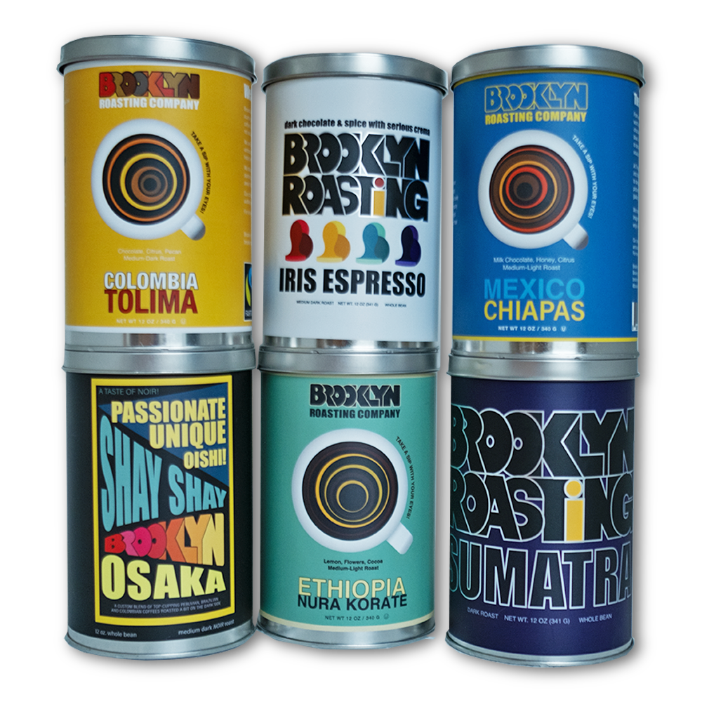 Six-Tin Coffee Sampler from Brooklyn Roasting Company